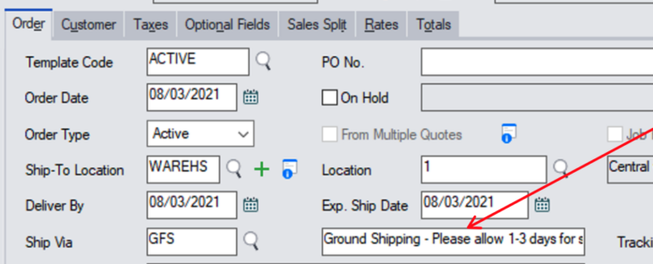 How to Set the Customer Default Ship Via Description - commercebuild ...