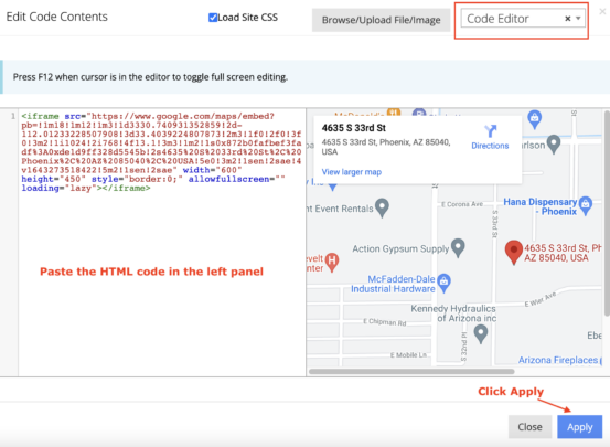 How to Embed Google Maps On The Webstore - commercebuild Success Portal