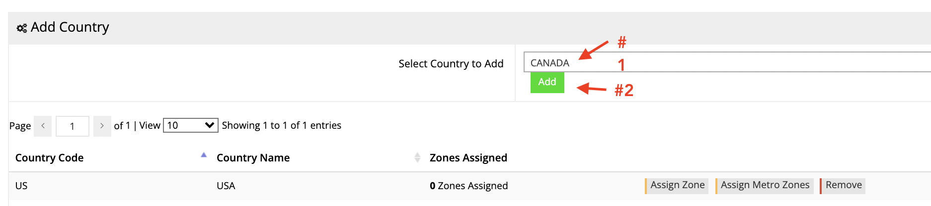 How To Add Countries To A Shipping Carrier - commercebuild Success Portal
